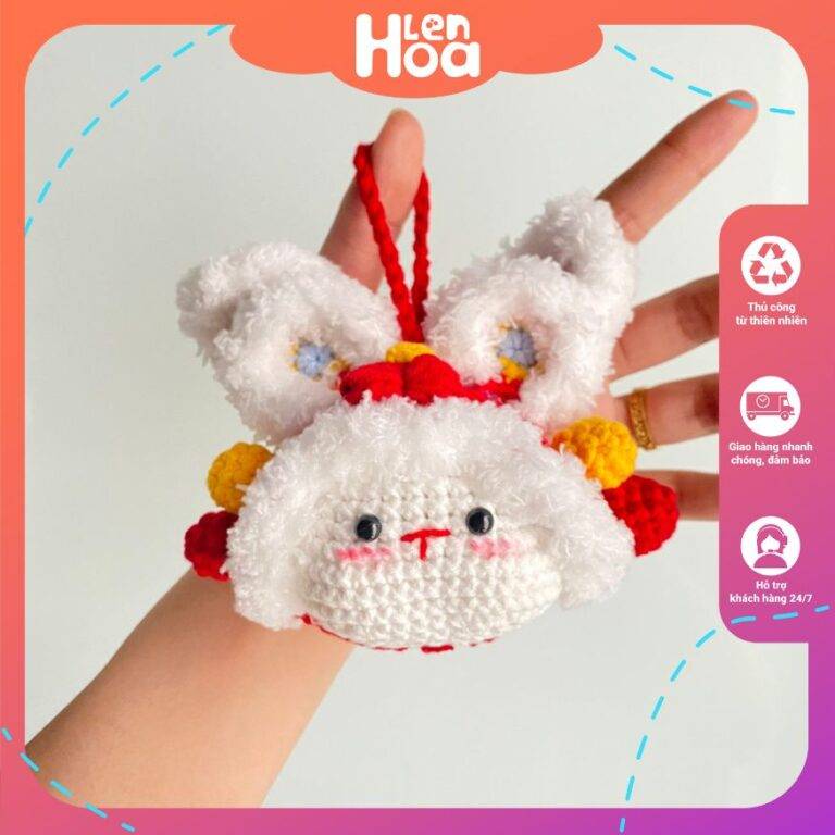 Móc Khoá Len Cute Hình Con vịt làm móc khoá, quà tặng vui vẻ