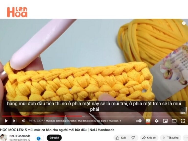 Tài liệu hướng dẫn móc len: Bí quyết cho người mới bắt đầu